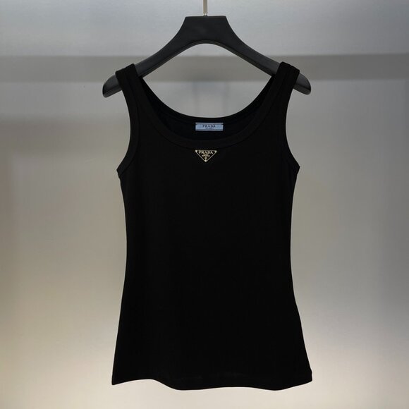 prada logo tank top